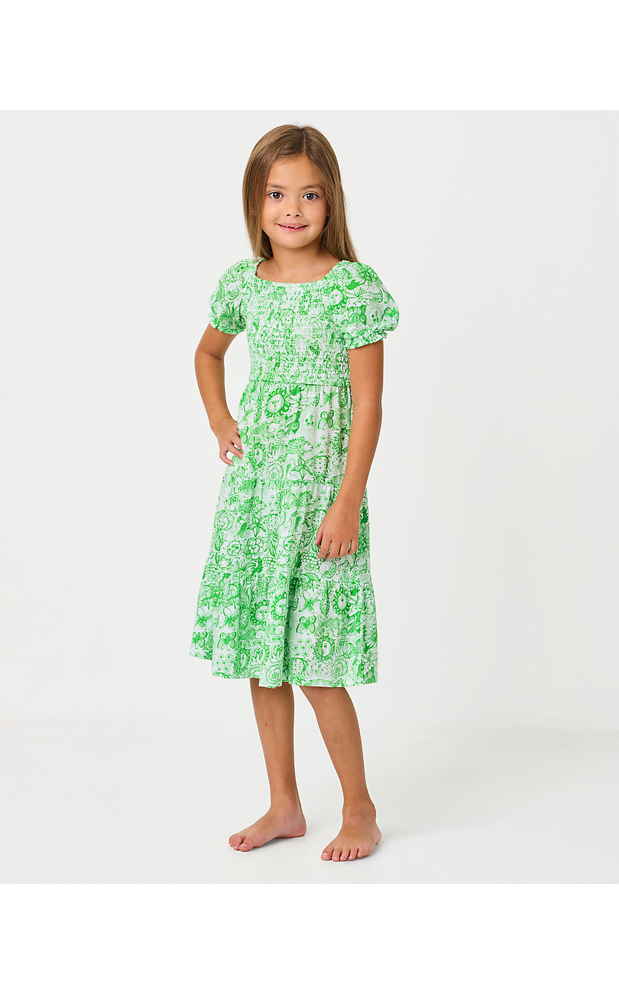 Mini Jilly Midi Dress - Putting Green - Fleur De Lilly – Pink On Main